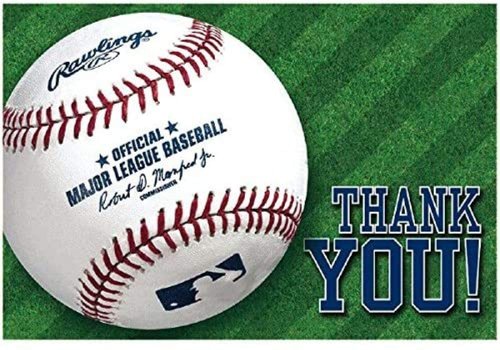 "Rawlings™ Baseball Collection" Postcard Party Thank You Cards – DECOREANO