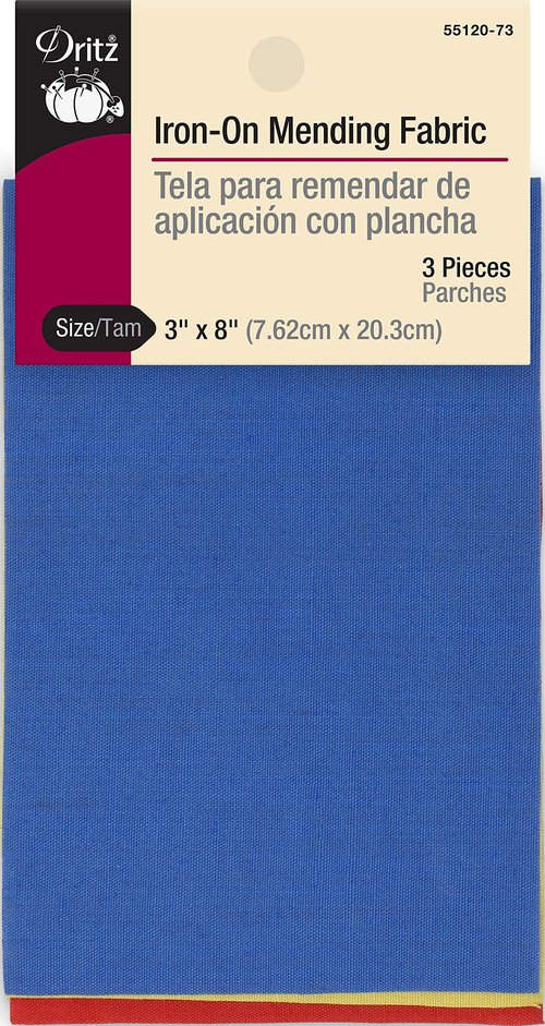 Dritz Iron-On Mending Tape, 3 x 8-Inch, 3 Count, Primary Colors – DECOREANO